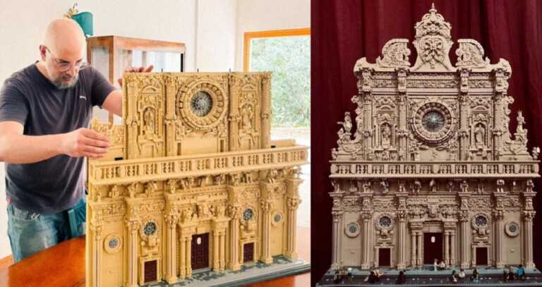 Lecce, la Basilica di Santa Croce in versione Lego: l'opera di Brizzo ...