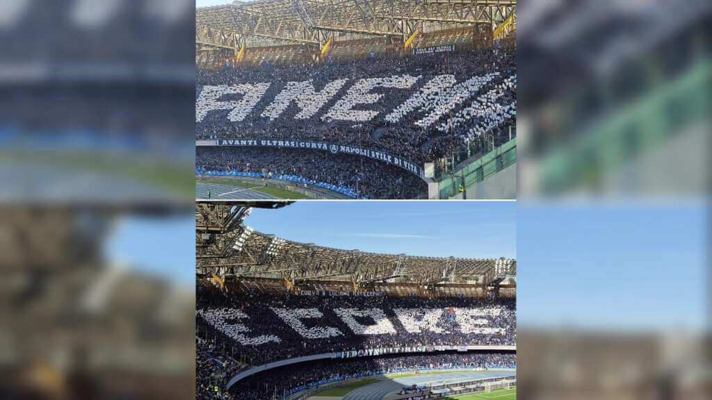 "Anema e Core", coreografia al Maradona: Brancale condivide